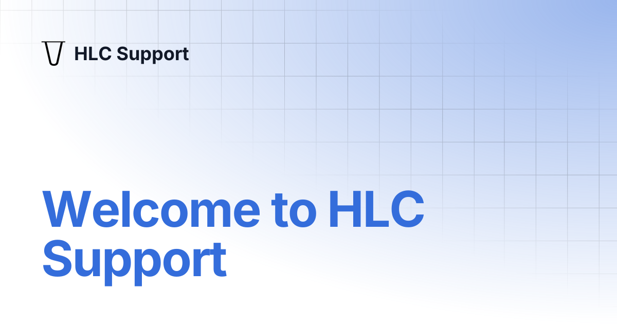 Welcome to HLC Support | HLC Support